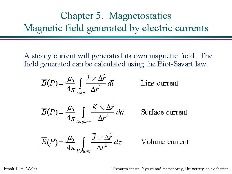 Chapter 5. Magnetostatics